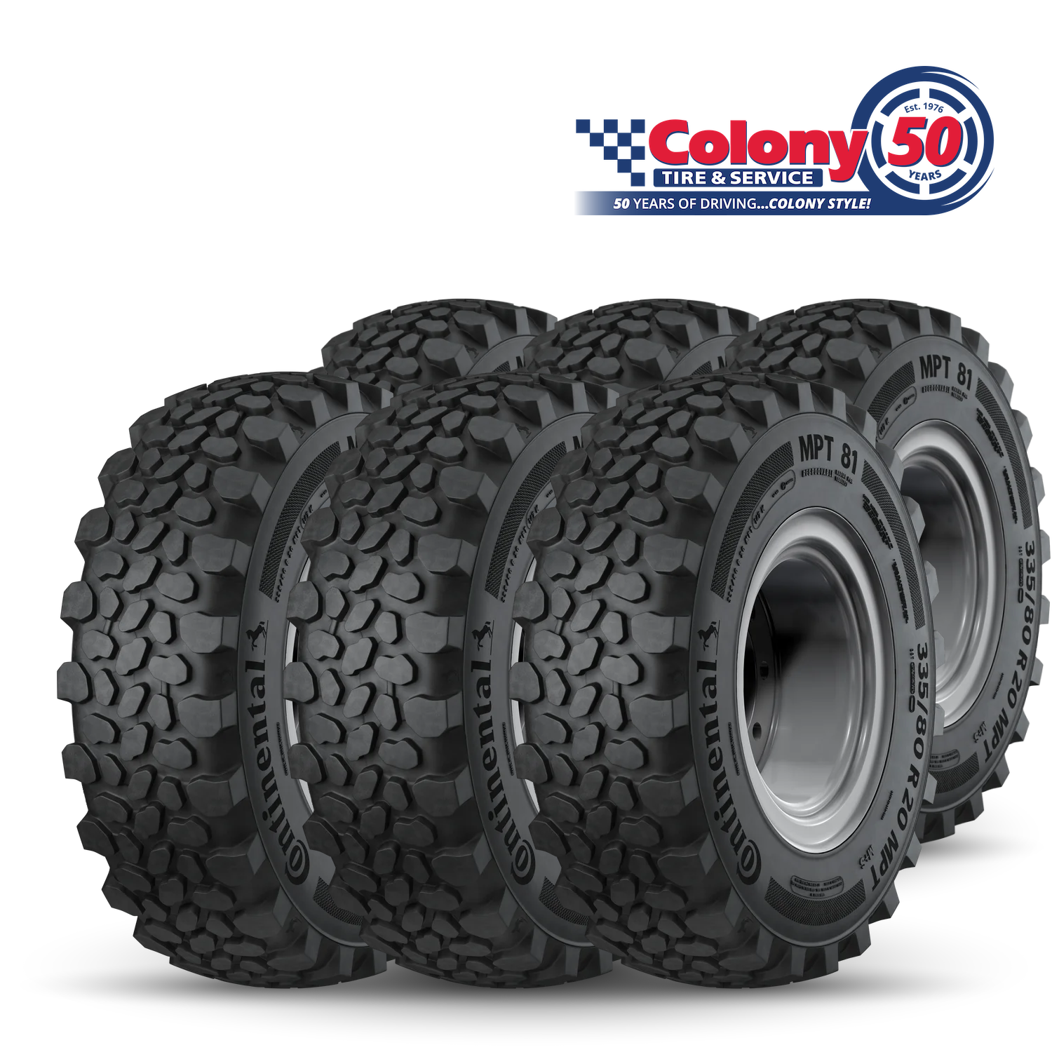 8x225 Ford F-450 1999-2004 Tru-Dually MPT Wheel & Tire Set Continental ...